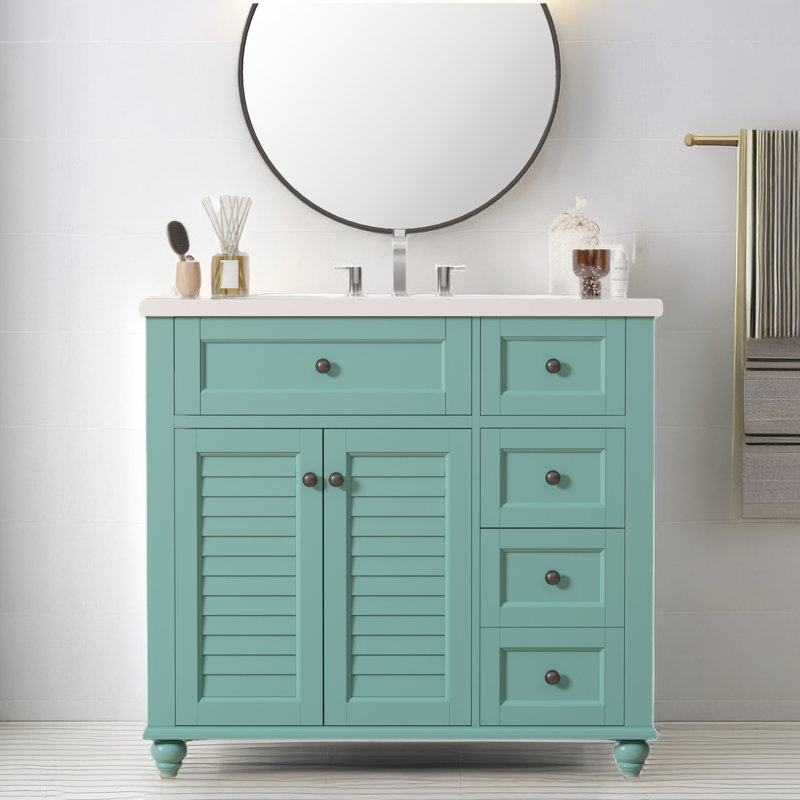 Charlton Home® Dasa 36° Single Bathroom Vanity with Top | Wayfair